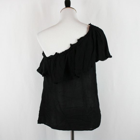 hinge | Tops | Hinge One Shoulder Asymmetrical Ruffle Top | Poshmark
